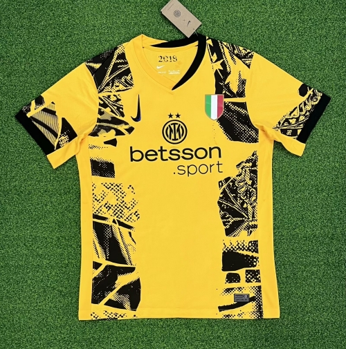 2024/25 Inter Milan 2nd Away Yellow Thailand Soccer Jersey AAA-312