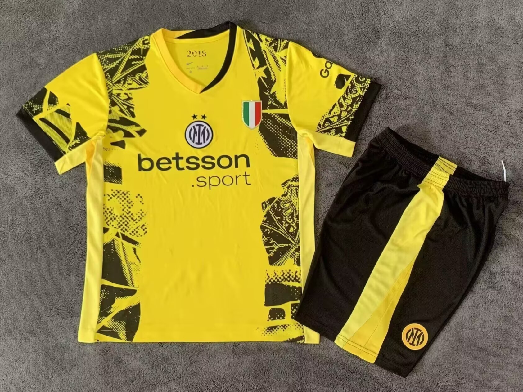2024/25 Inter Milan 2nd Away Yellow Soccer Uniform-315