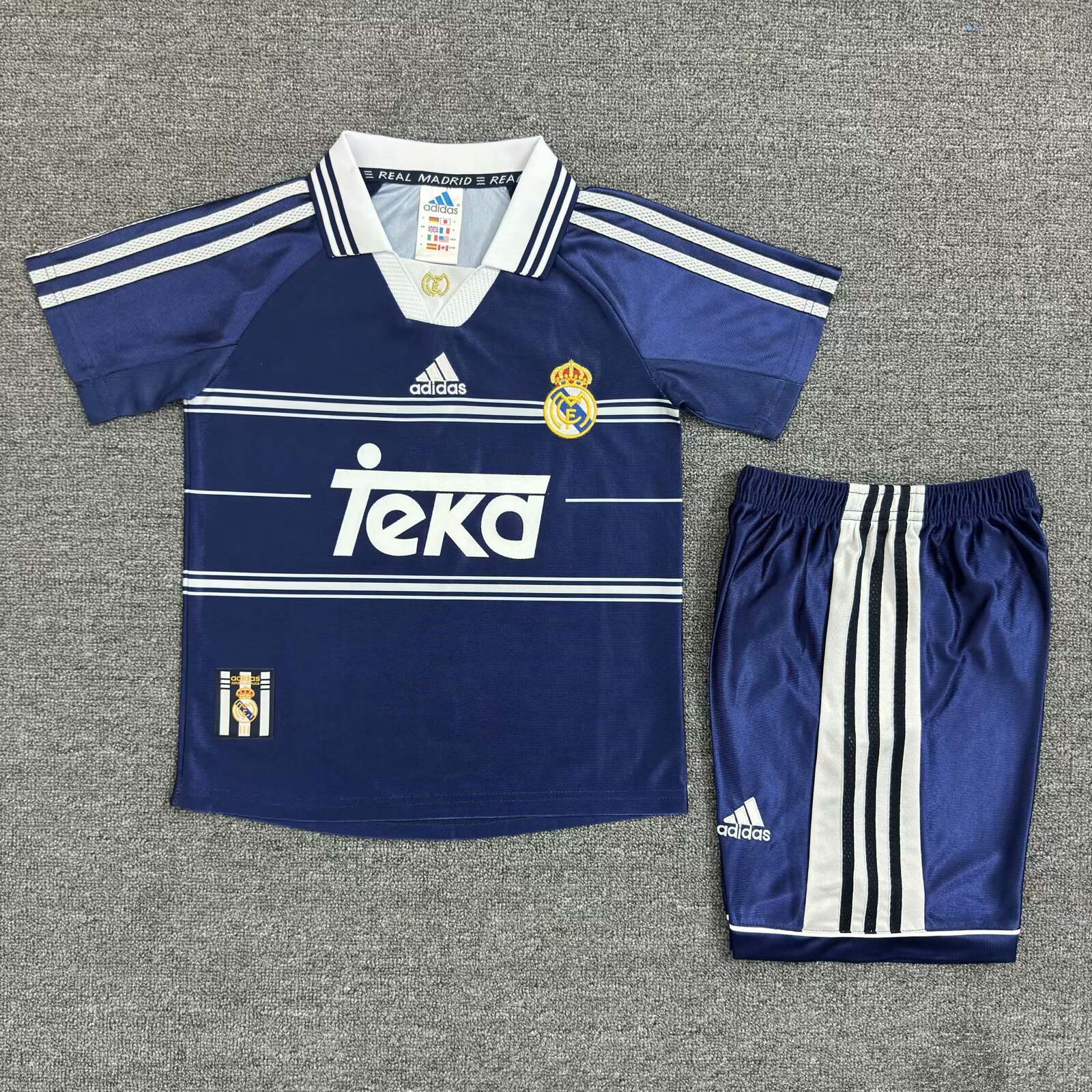 Kids 98-99 Retro Version Real Madrid Away Royal Blue Kids/youth Soccer ...